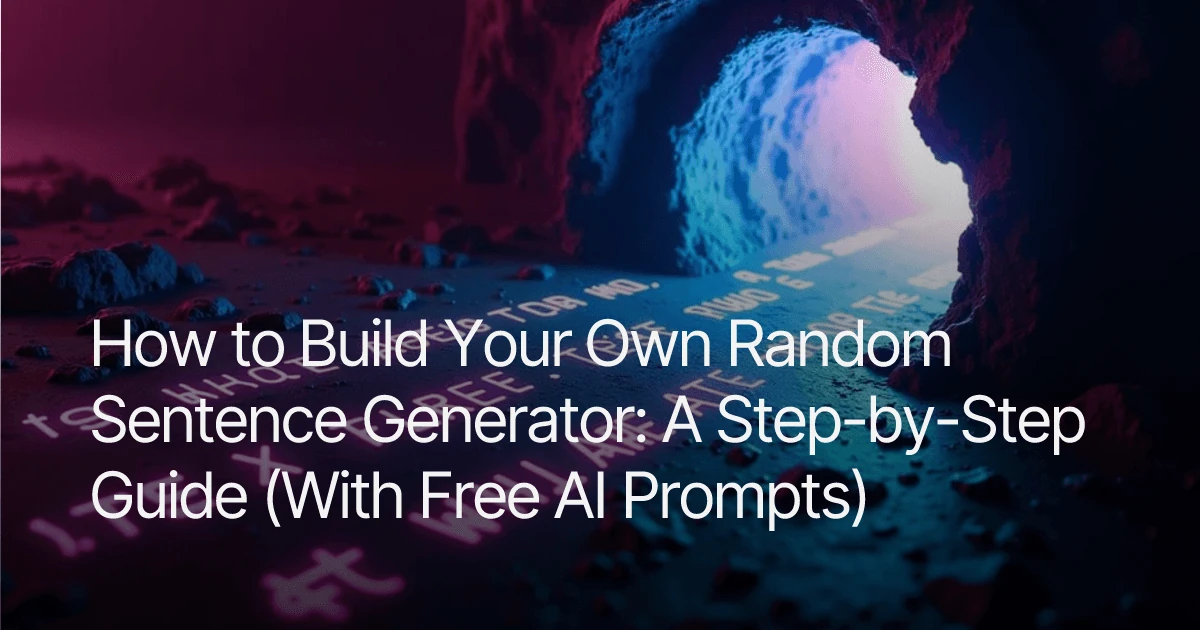 How to Build Your Own Random Sentence Generator: A Step-by-Step Guide ...